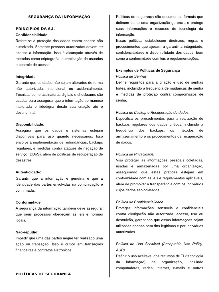 SEGURANÇA DA INFORMAÇÃO RESUMO | PDF | Ransomware | Spyware