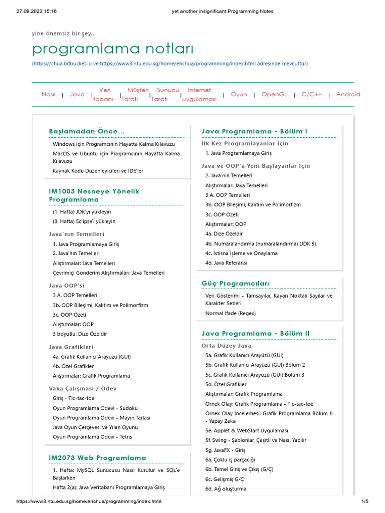 1 - Yet Another Insignificant Programming Notes | PDF