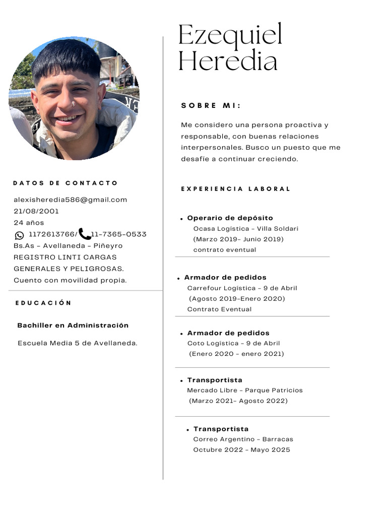 Curriculum Vitae Alexis Ezequiel Heredia | PDF