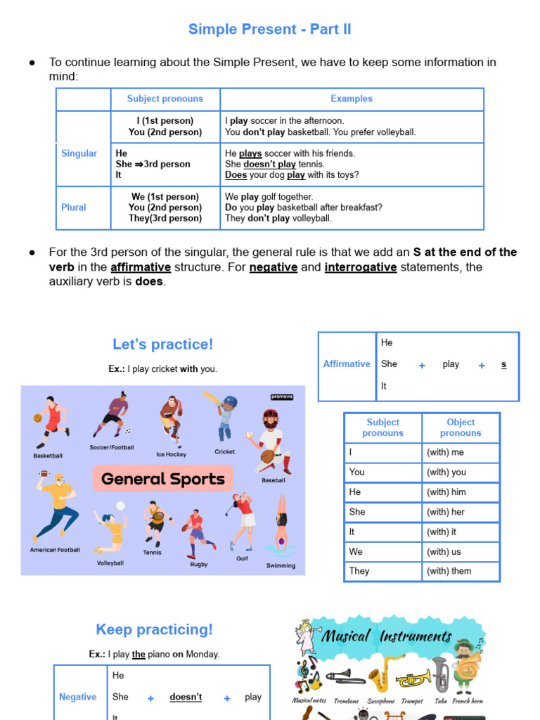 Mastering Simple Present Tense Rules | PDF | Linguistic Morphology ...