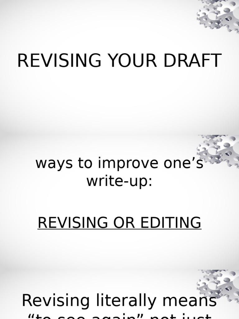 Revising Your Draft 1 | PDF | Word | Syntax