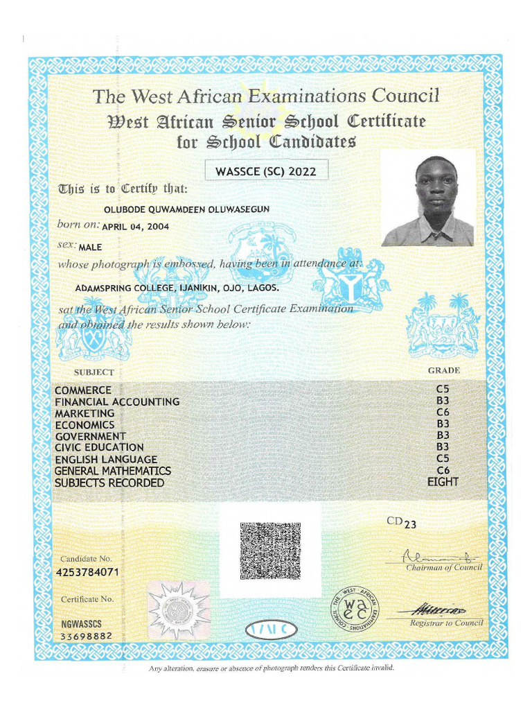 Waec Result | PDF