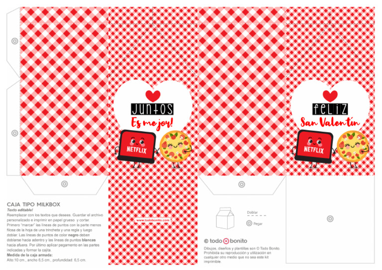 Netflix Pizza Milkbox TEXTO EDITABLE | PDF