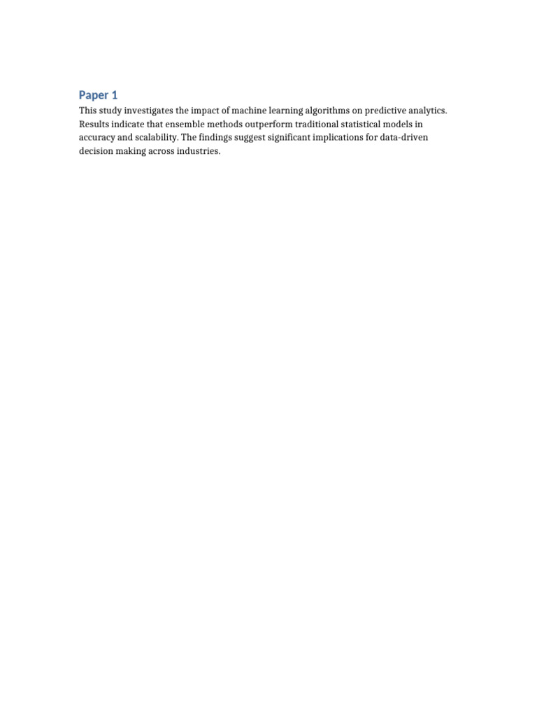 Machine Learning in Predictive Analytics | PDF