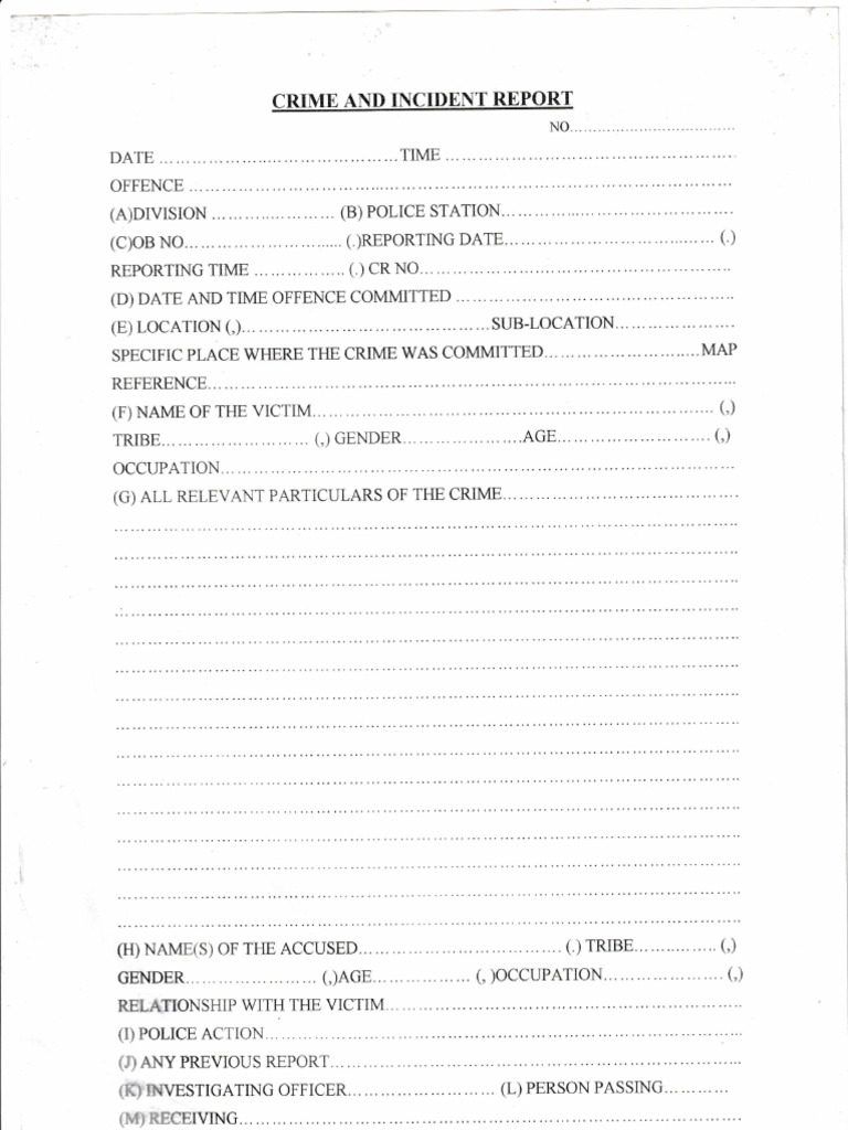 Crime Form | PDF
