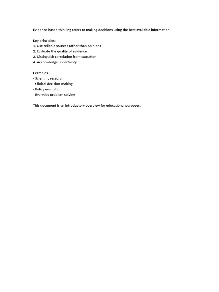 Evidence Based | PDF