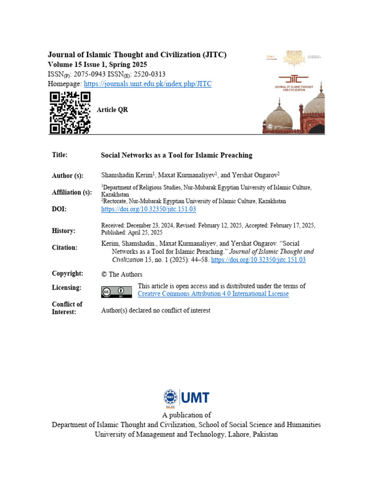 Social Networks As A Tool For Islamic Preaching | PDF | Social Media ...