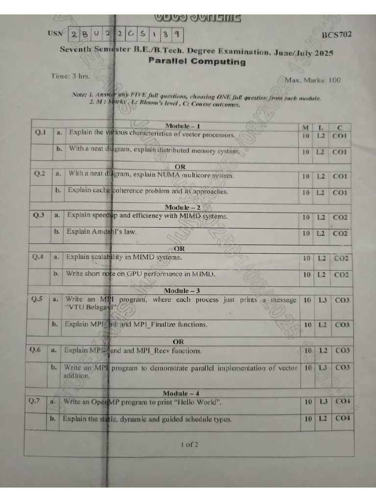 CS Sem Question Paper | PDF
