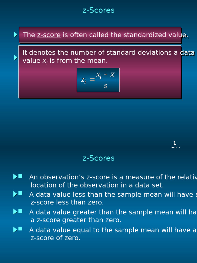 Z Score | PDF | Standard Score | Mean