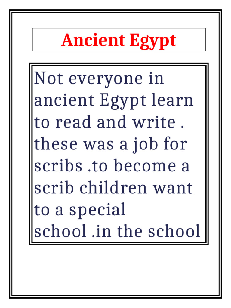 Ancient Egypt: The Role of Scribes | PDF
