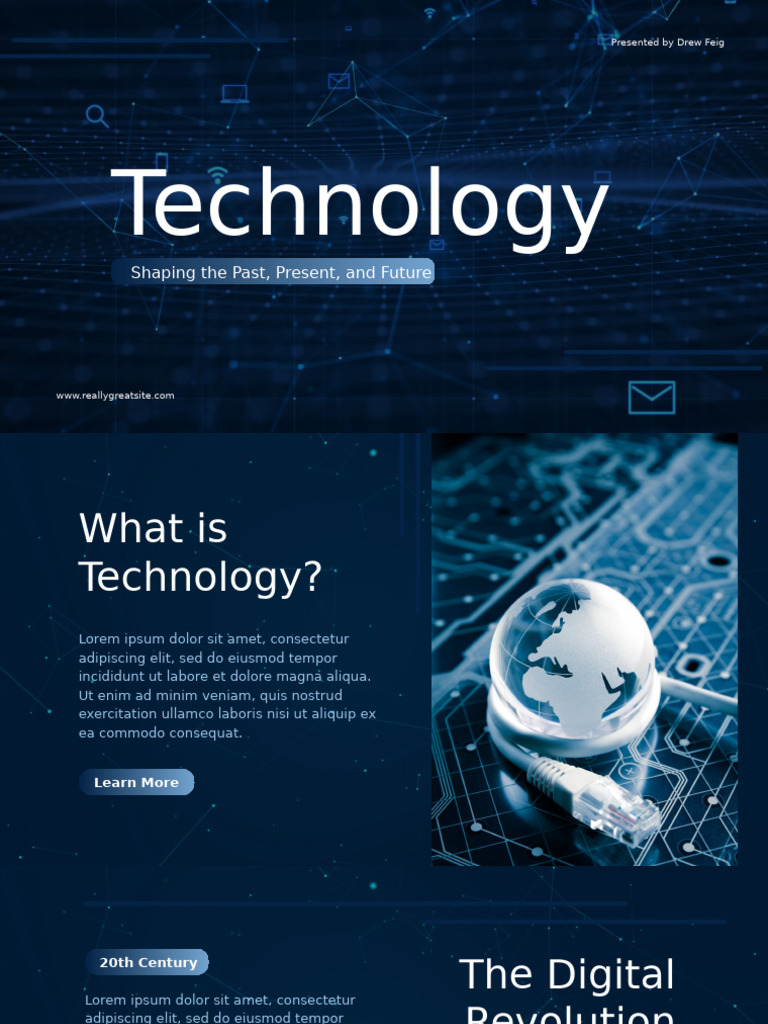Blue and Black Gradient Modern Technology Presentation | PDF