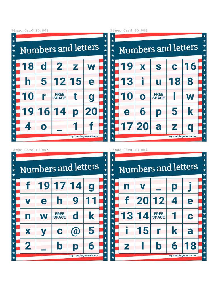 Bingo Card Number Combinations | PDF