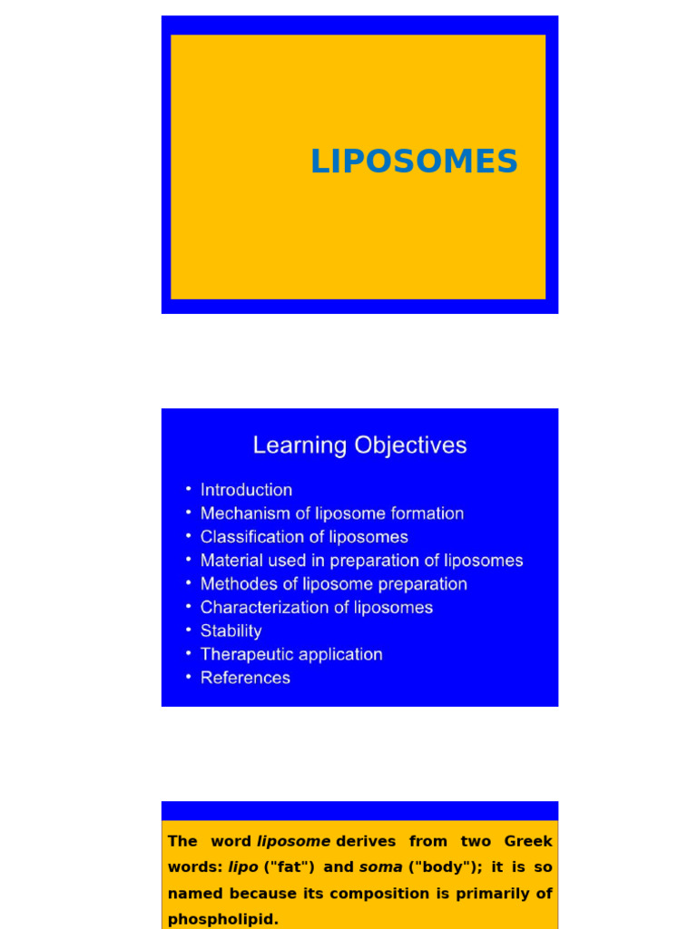 Liposomes Mak | PDF