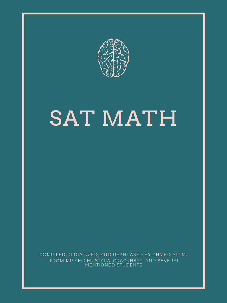 SAT MATH- Basics, ideas, and questions collection. | PDF
