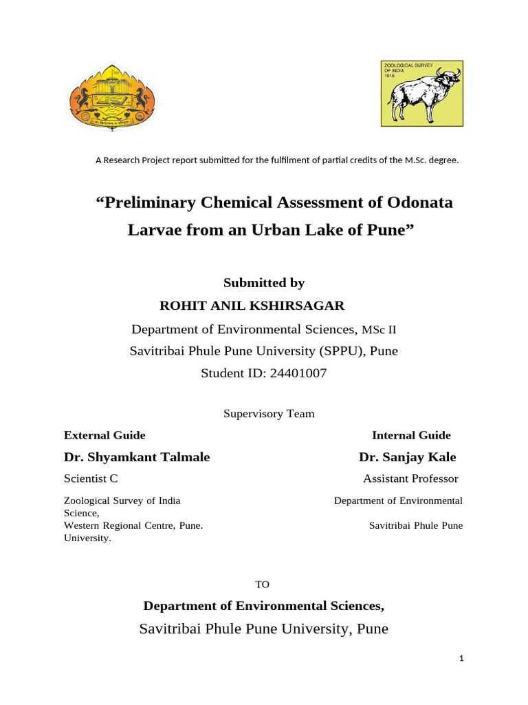 Chemical Assessment of Odonata Larvae | PDF | Aquatic Ecosystem | Wetland