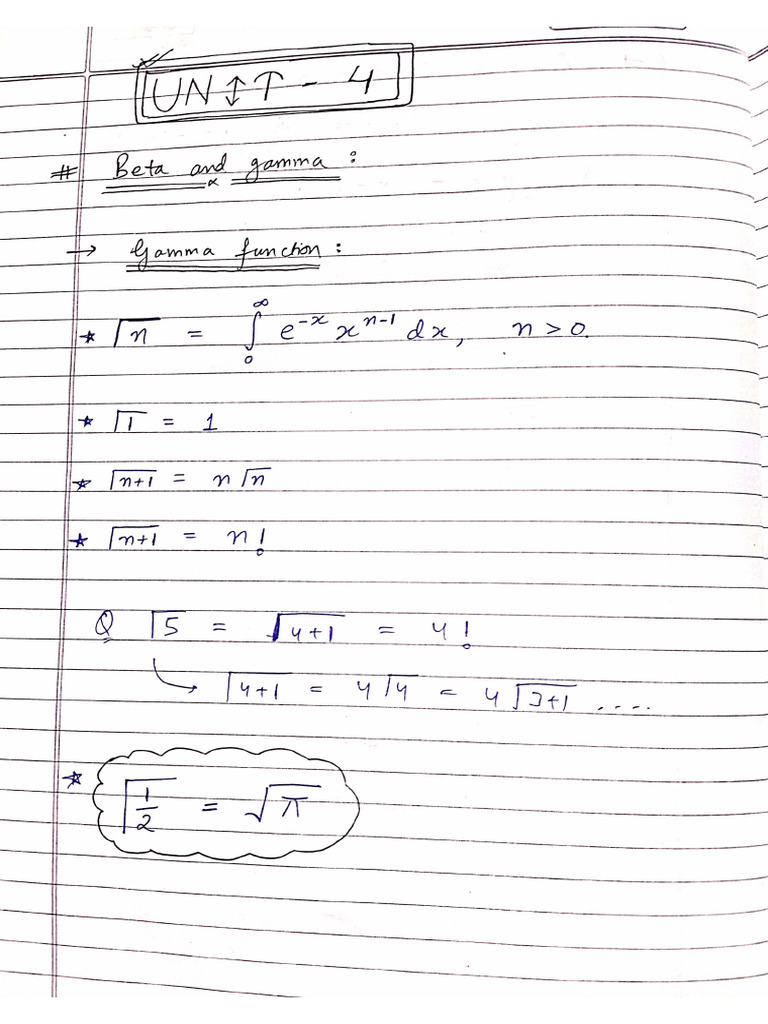 Maths Unit 4 Notes | PDF