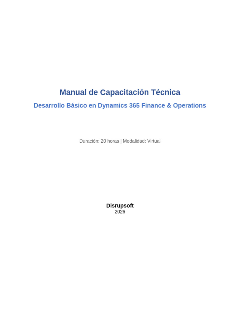 Manual Capacitacion D365FO | PDF | Lenguaje de programación | Objeto ...