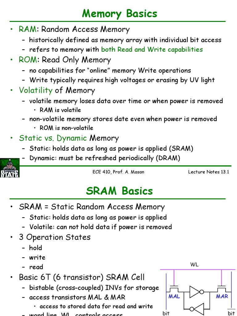Sram | PDF | Dynamic Random Access Memory | Random Access Memory