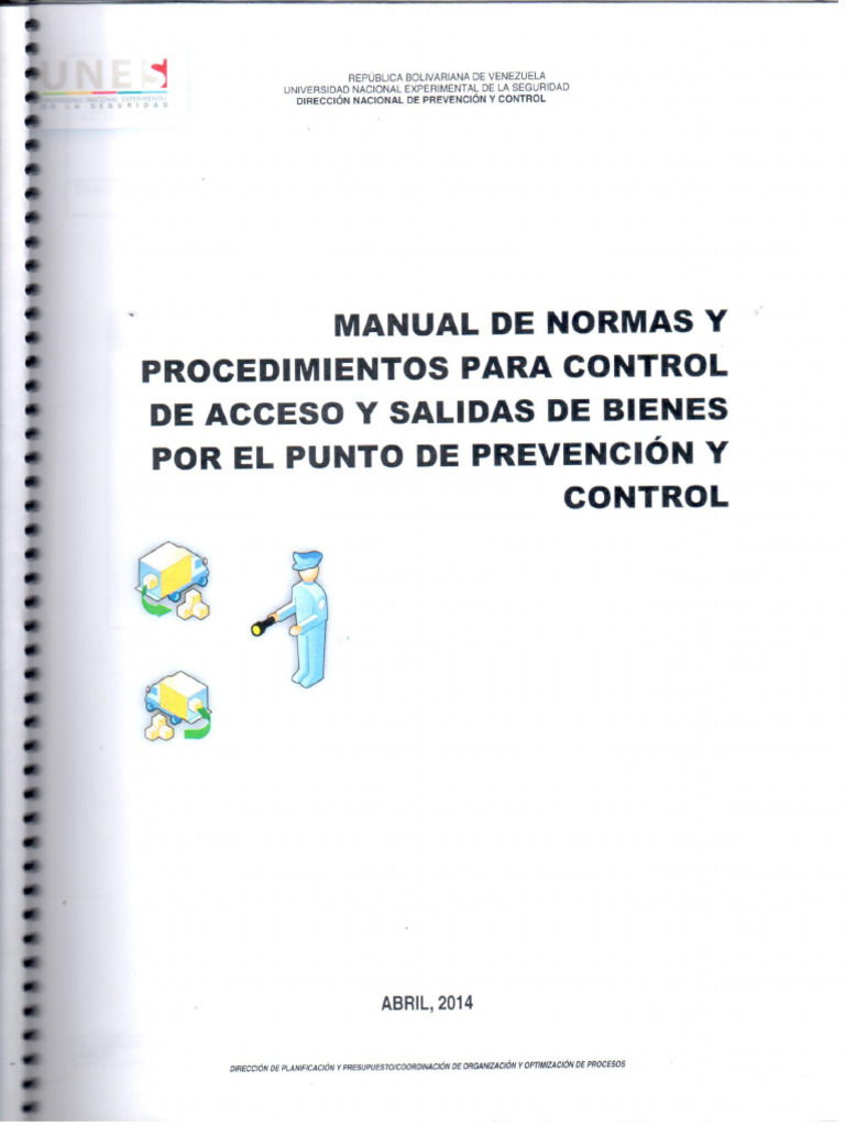 Manual de Normas y Procedimientos para El Control de Acceso y Salida de ...