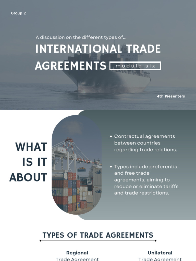 Types of Trade Agreements Explained | PDF | Trade Agreements | World ...