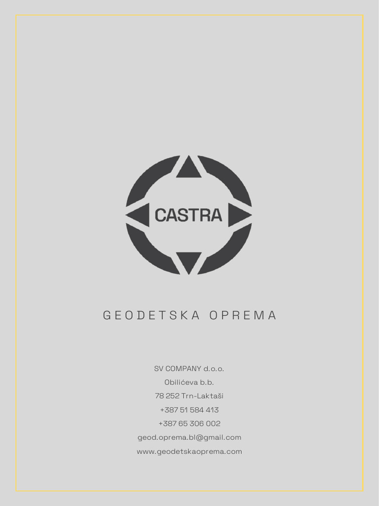 Katalog Castra Geodetska Oprema | PDF