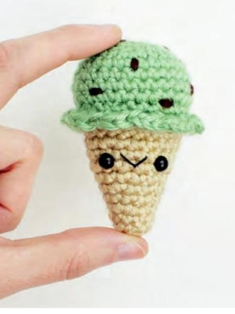 Cone Sorvete 08 | PDF | Crochê | Bordado