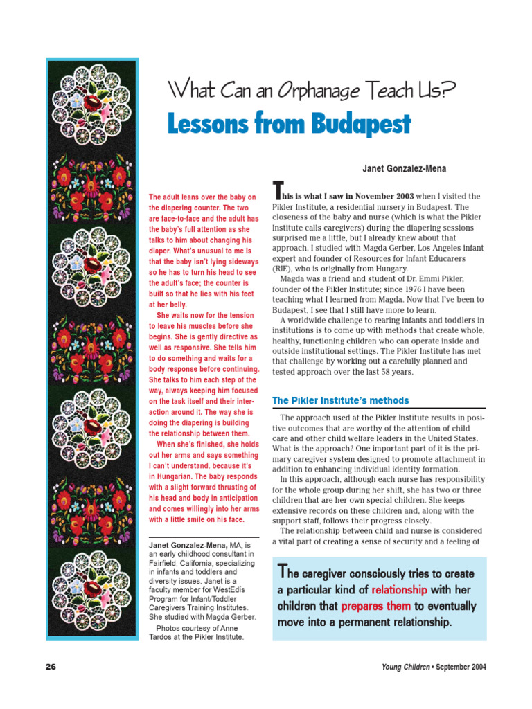 Gonzalez Mena y Pikler | PDF | Childhood | Youth