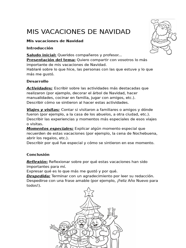 Mis Recuerdos de Vacaciones Navideñas | PDF