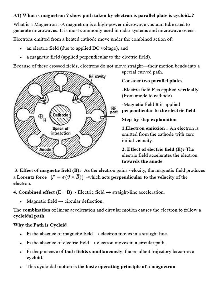 Understanding Magnetron Operation and Principles | PDF | Diode | Radar