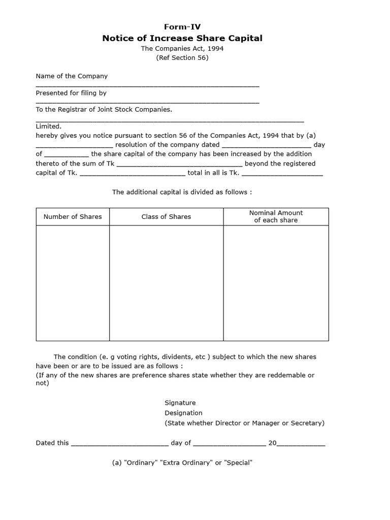 Form-IV | PDF