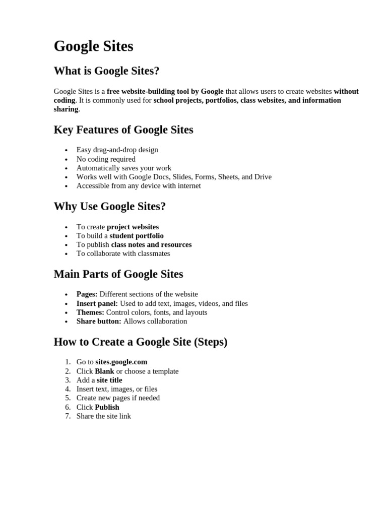Lesson 3 - Google Sites | PDF | Software | Computing