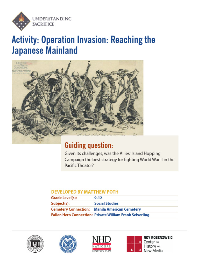 Island Hopping Lesson Plan | PDF | Pacific War | Allies Of World War II