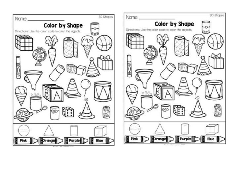 3d Shapes Worksheet (2) | PDF