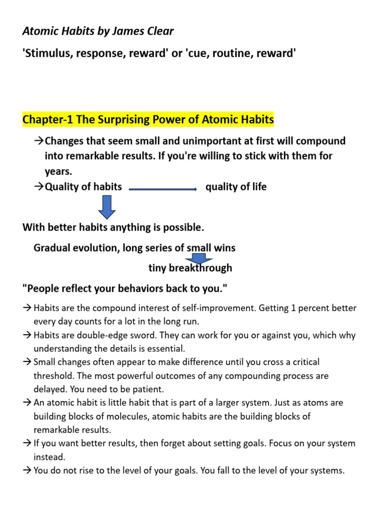 Mastering Atomic Habits for Change | PDF | Habits | Delayed Gratification