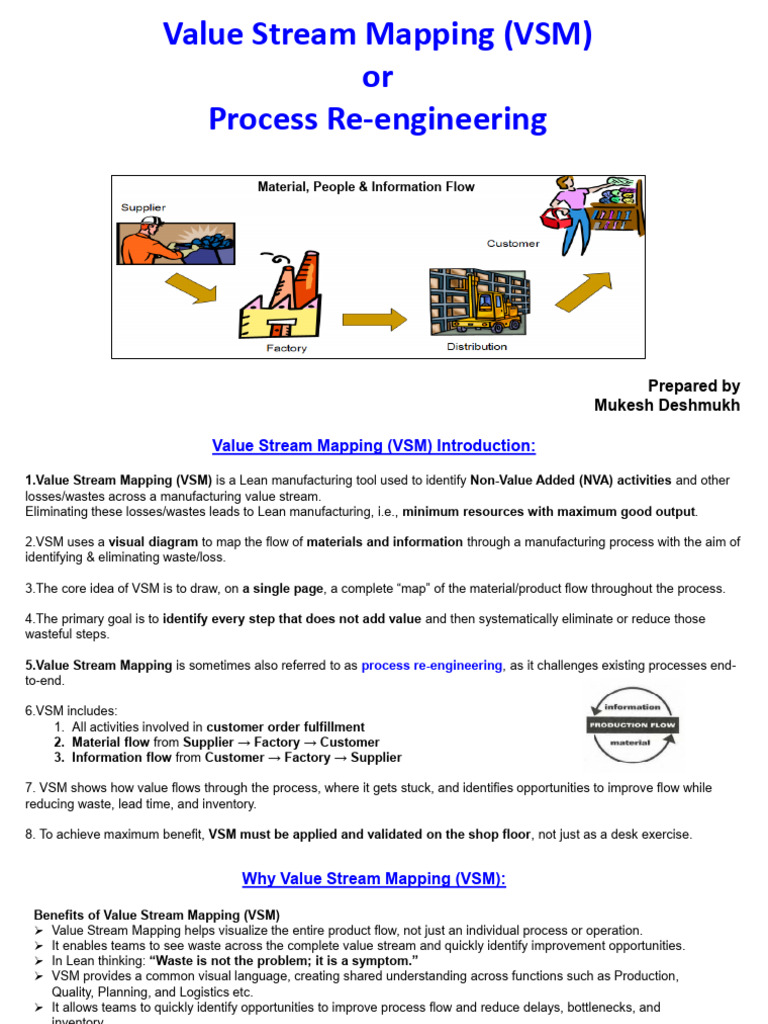 Value Stream Mapping for Lean Improvement | PDF | Lean Manufacturing ...