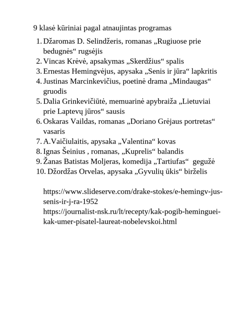 9 kl. kuriniai 3 | PDF