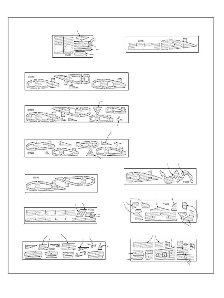 Aircraft Component Parts List | PDF | Spar (Aeronautics) | Monoplane