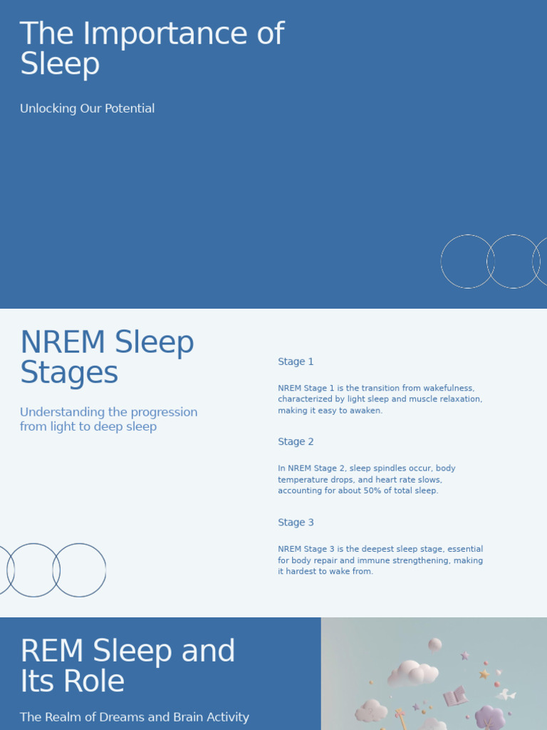 Presentation - The Importance of Sleep | PDF