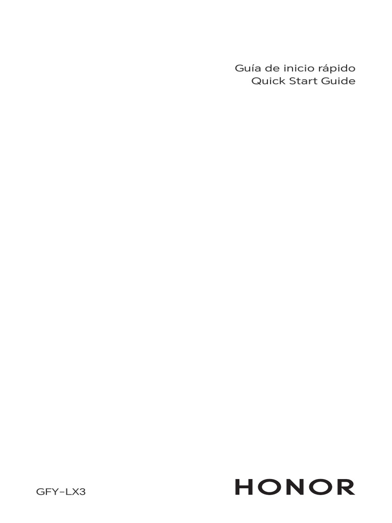 HONOR X5b Plus Gu¨ªa de inicio r¨¢pido-(MagicOS8.0_01,GFY-LX3,es-us ...