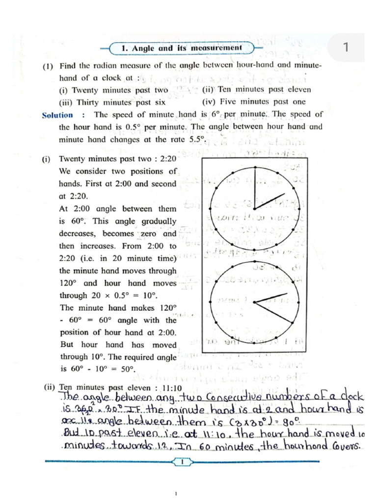 1.angle and Its Measurements | PDF