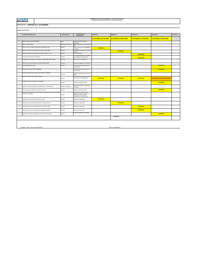 Programa personalizado ACTUALIZADO AÑO 2025 | PDF
