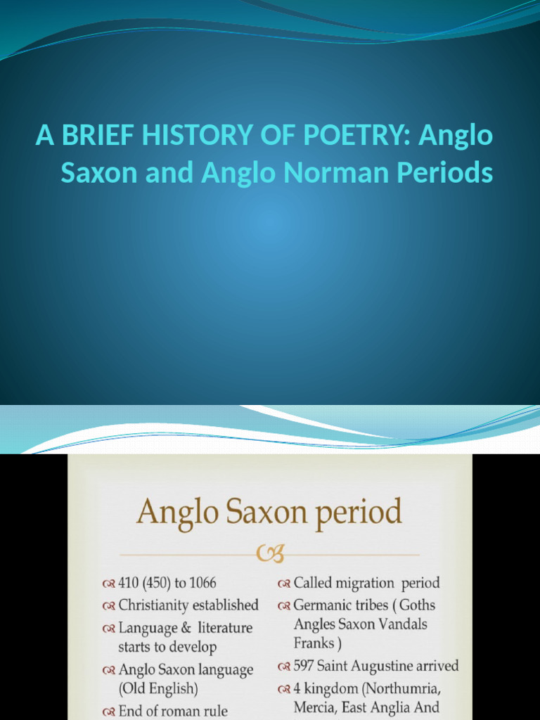 ANGLO SAXON POETRY | PDF | Beowulf | Medieval Literature
