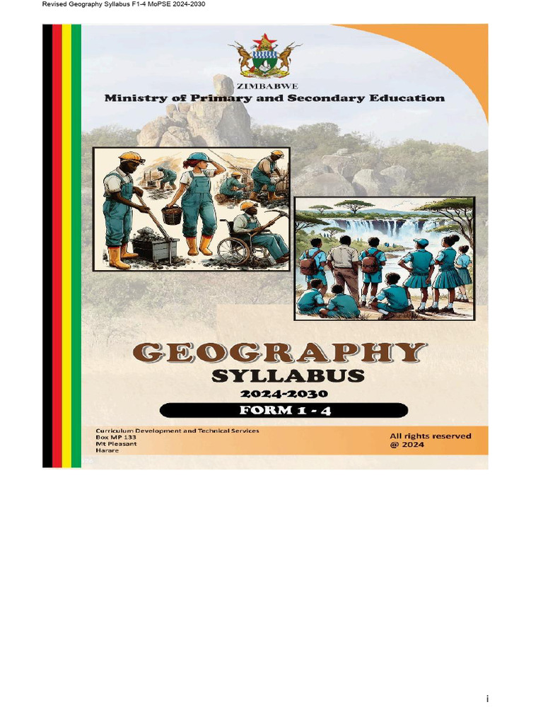Revised Geography Syllabus F 1-4 | PDF | Map | Precipitation
