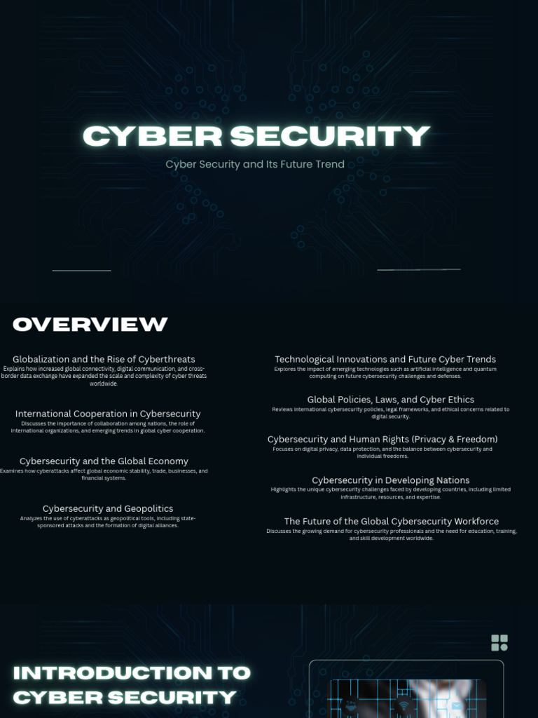Black and White Modern Cyber Security Presentation | PDF | Computer ...