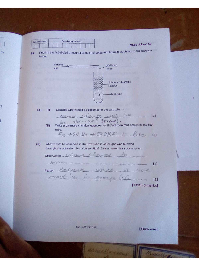 Science P2 GCE 2021 Marking Key-1_063811 | PDF