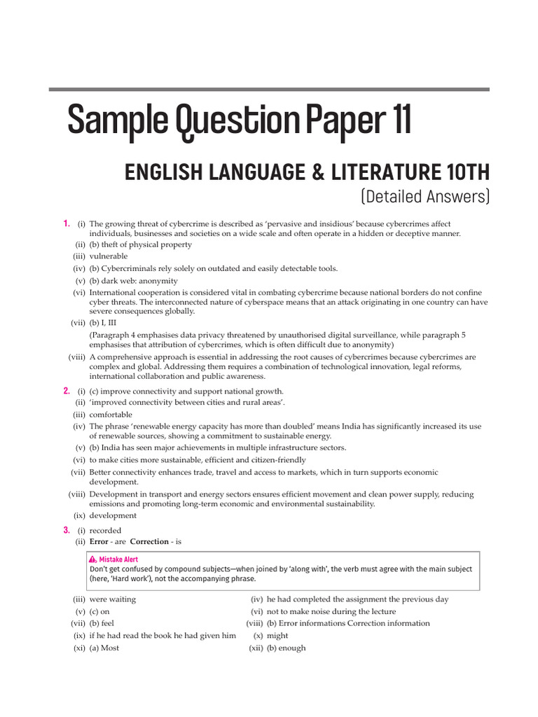 English Lang Lit Sample Paper 11 | PDF | Cybercrime