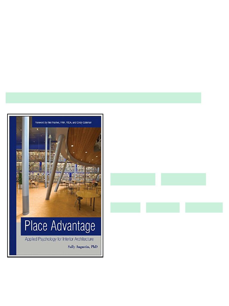 (Ebook) Place Advantage: Applied Psychology for Interior Architecture ...