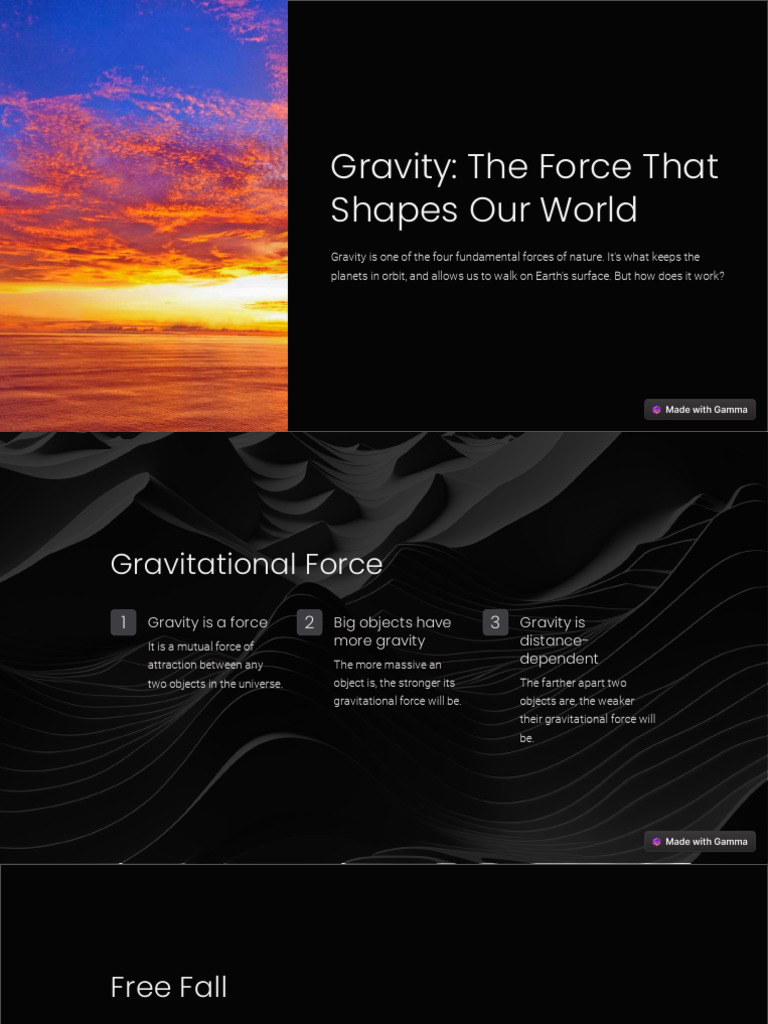 Gravity the Force That Shapes Our World 1 | PDF | Gravity | Force