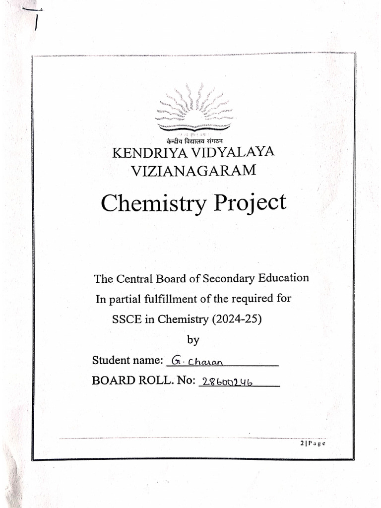 12th Project Sample | PDF