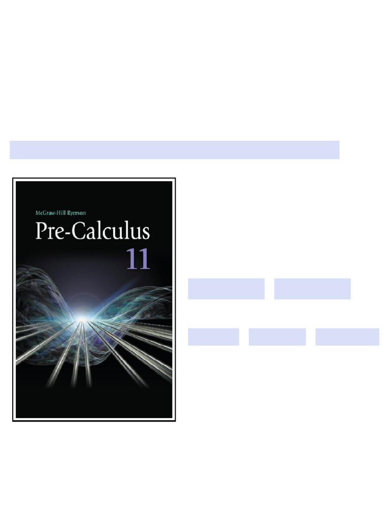 Precalculus 11 Student Text Bruce Mcaskill Wayne Watt Eric Balzarini Et ...